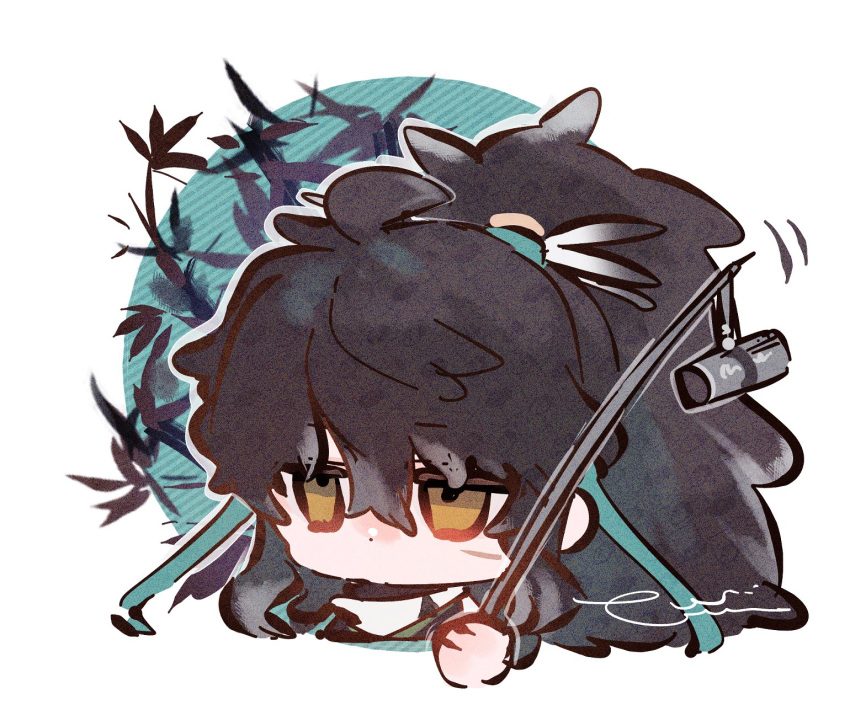 Safebooru - 1boy black hair chibi chibi only commentary request cropped ...