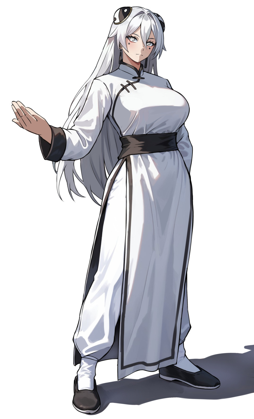 Safebooru - 1girl absurdres arm behind back blind changpao china dress ...