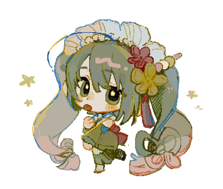 Safebooru - 1girl blush chibi dango dango hair ornament detached ...