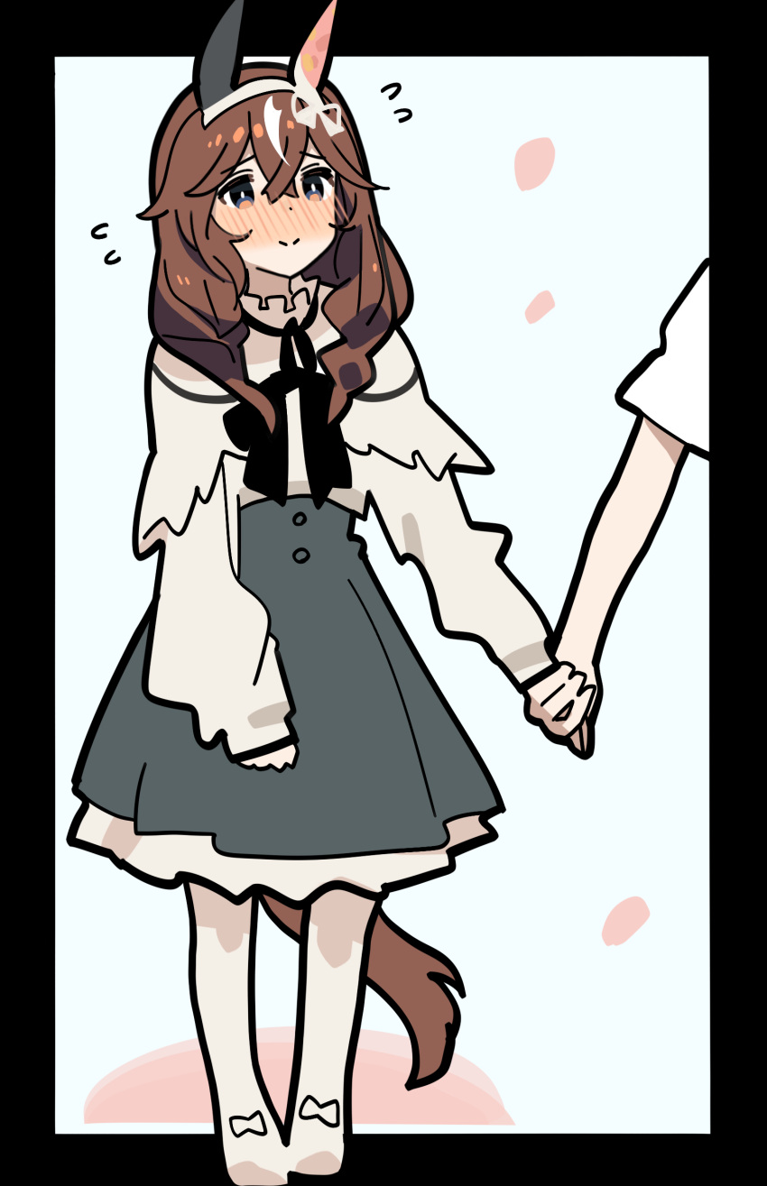 Safebooru - 1girl absurdres alternate costume animal ears ashinowoto blush braid breasts brown ...