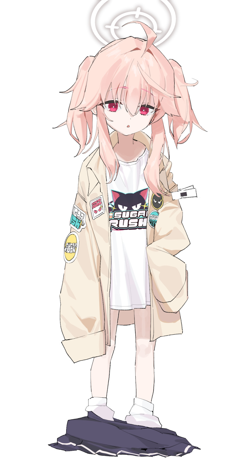 Safebooru - 1girl :o age regression aged down ahoge badge blue archive bright pupils child ...