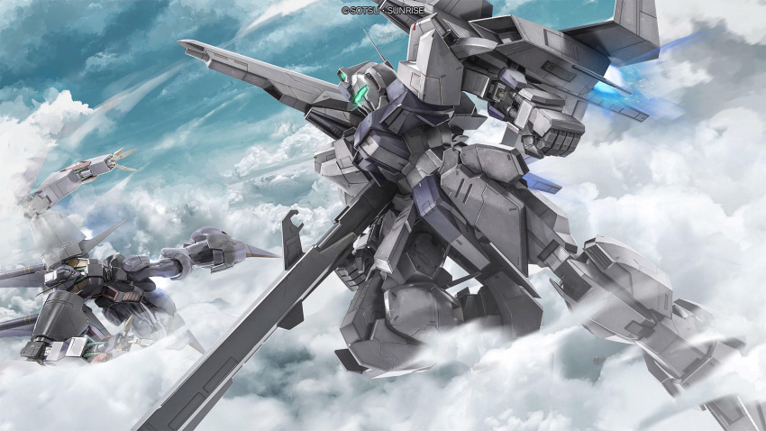 Safebooru - absurdres aerial battle aeug assault visor battle bazooka ...