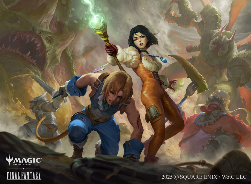 Safebooru - 1girl 1other 2boys adelbert steiner apron armor b03di blonde hair bodysuit chef hat ...