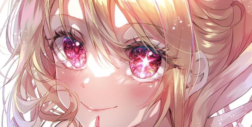 Safebooru - 1girl blonde hair blush head only highres hoshino ruby long ...