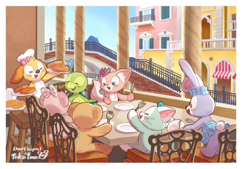 Safebooru - 3boys 4girls animal ears cookieann disneyland duffy and ...