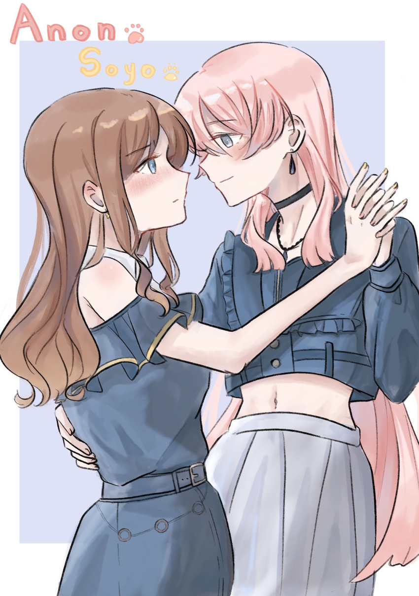 Safebooru - 2girls bang dream! bang dream! it's mygo!!!!! black choker blue dress blue eyes blue ...