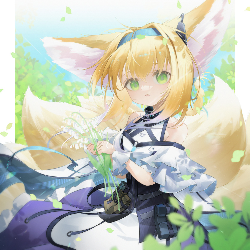 Safebooru - 1girl absurdres animal ears arknights bare shoulders blonde hair blue hairband ...