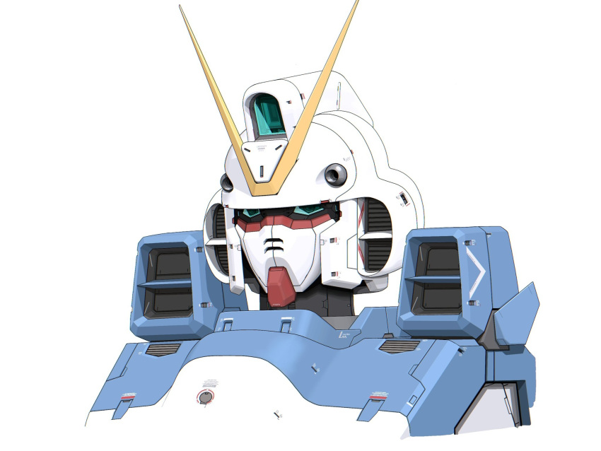 Safebooru - aron e blue eyes commentary cropped torso gundam highres ...