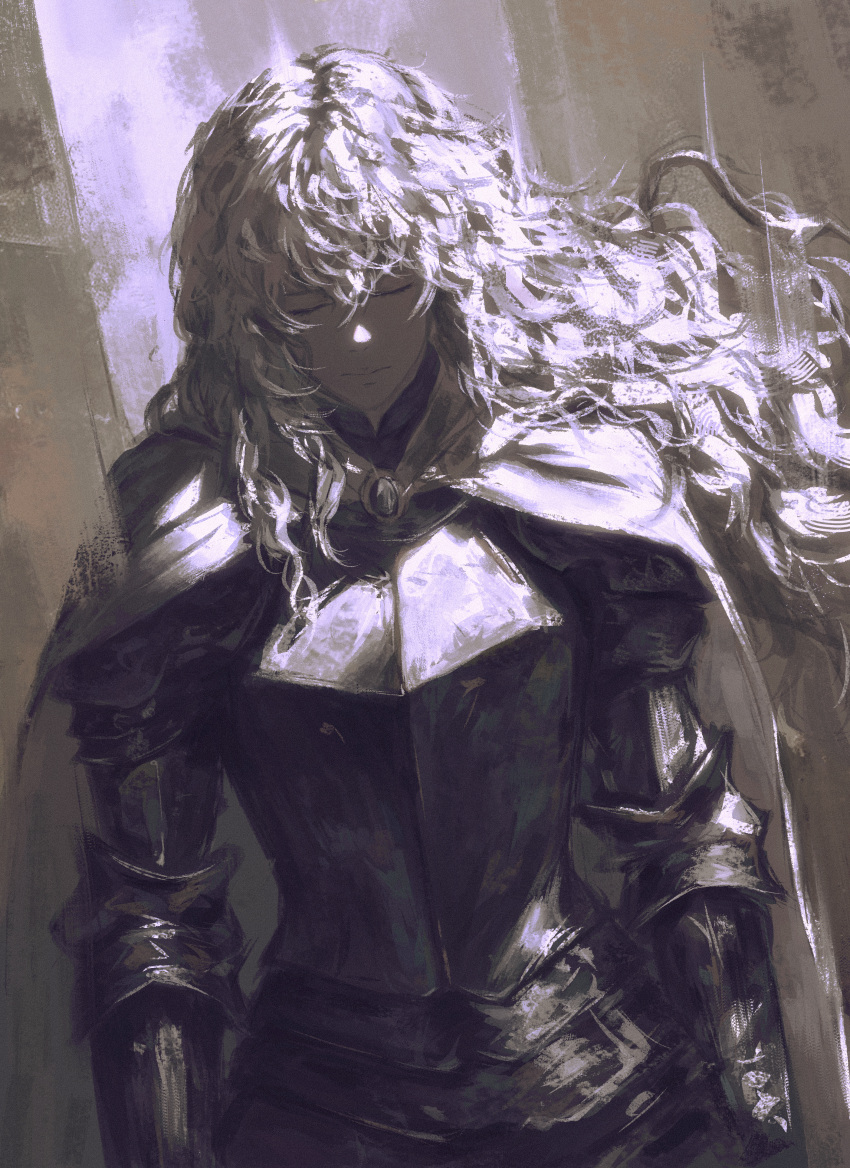 Safebooru - 1boy absurdres armor berserk bracer breastplate cape closed ...