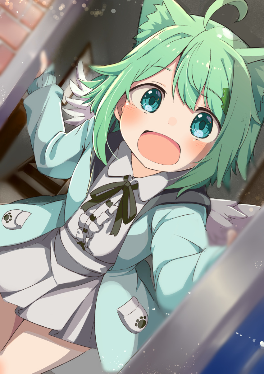 Safebooru - 1girl absurdres ahoge angel wings animal ear fluff animal ears aqua eyes blue eyes ...