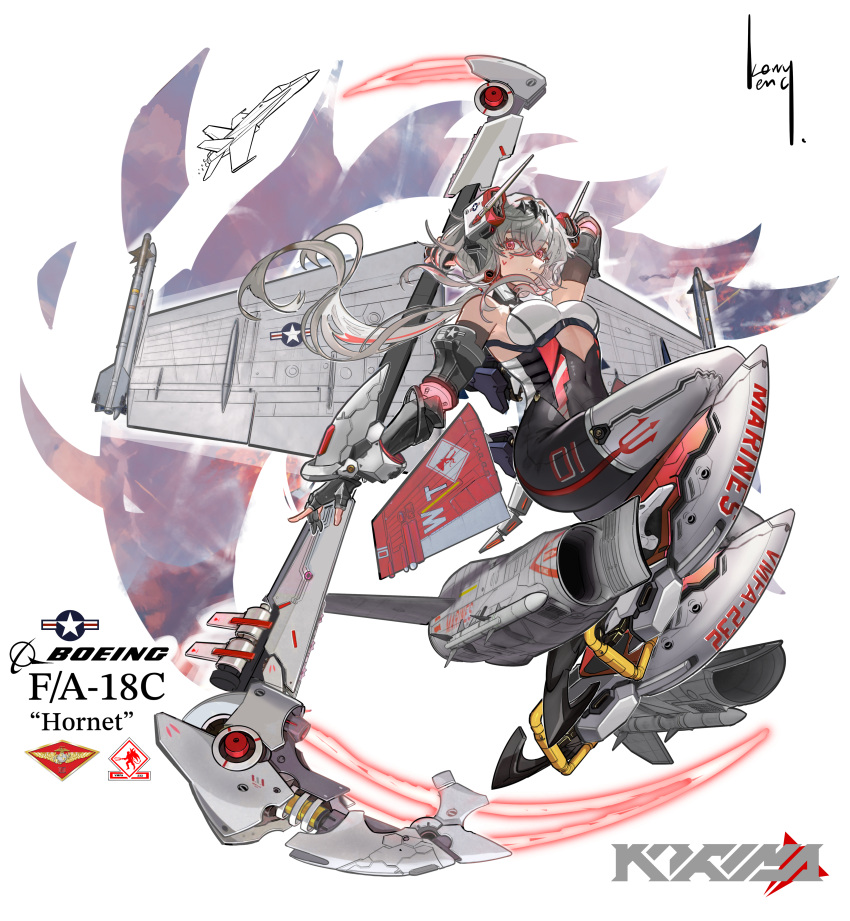 Safebooru - 1girl absurdres aircraft airplane character name detached ...