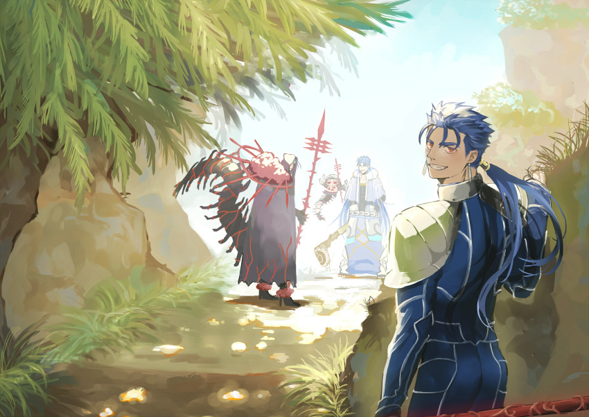 Safebooru - 4boys blue hair bodysuit chibi cu chulainn (caster) (fate ...