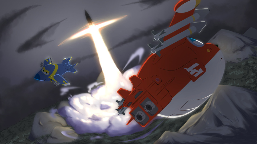 Safebooru - 2boys ace combat ace combat zero aerial battle aim-9 sidewinder aircraft airplane ...