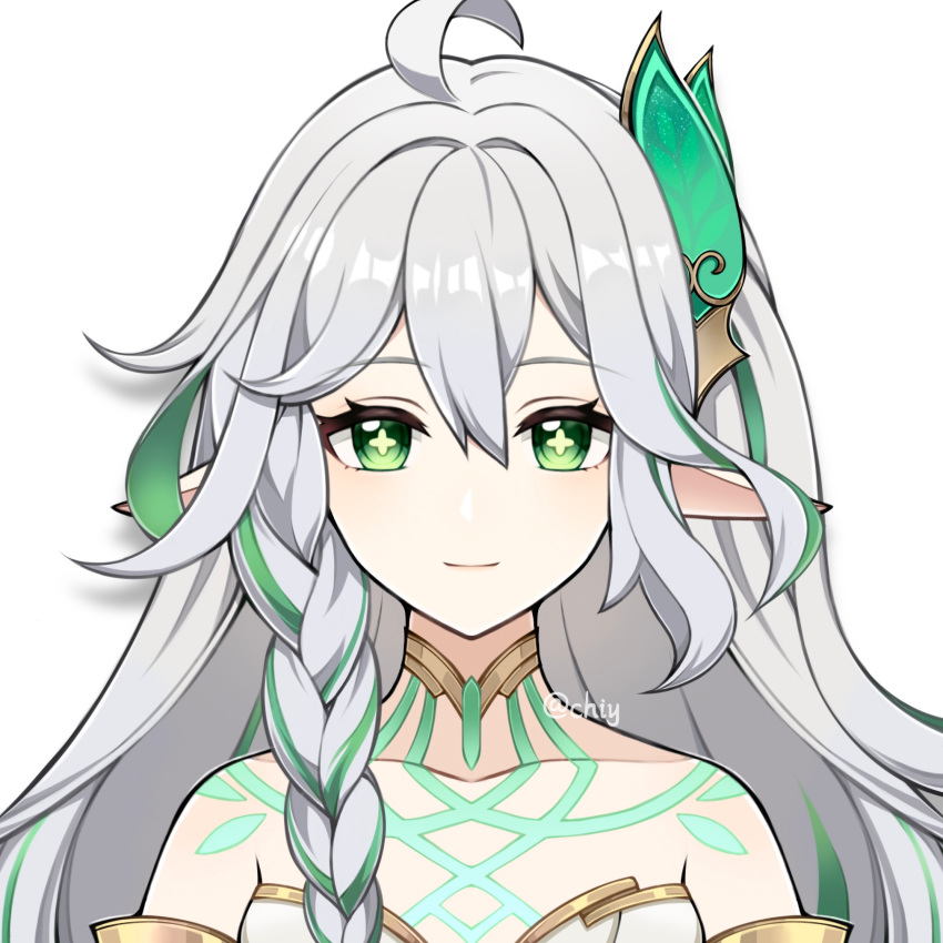 Safebooru - 1girl ahoge braid chishahaone cross-shaped pupils genshin ...
