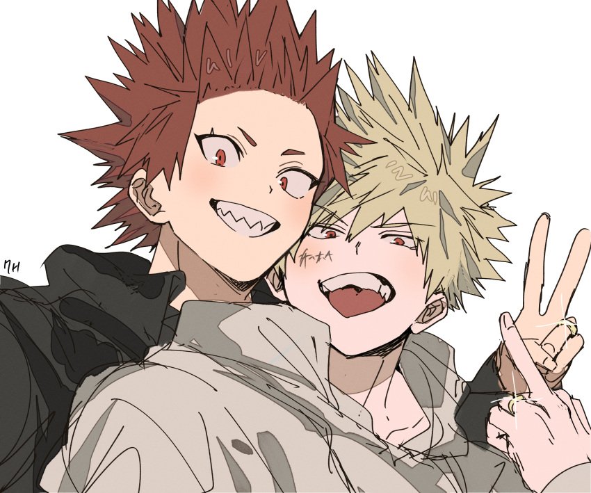 Safebooru - 2boys bakugou katsuki black hoodie blonde hair boku no hero ...