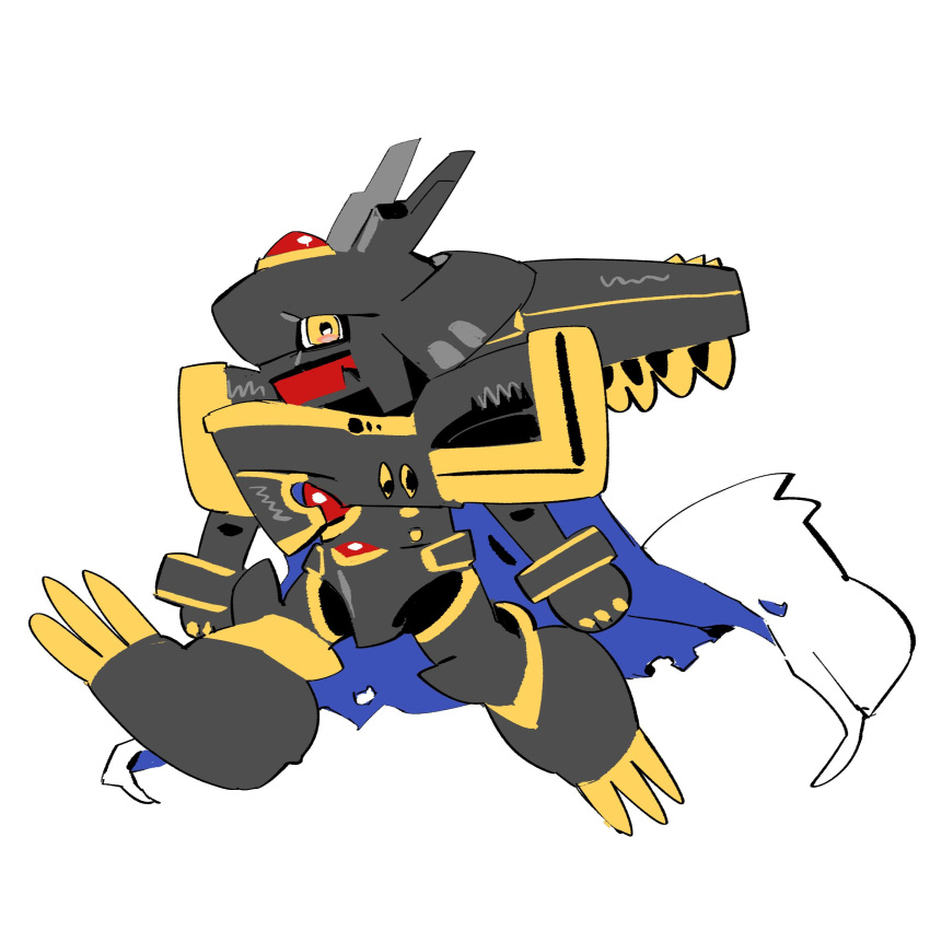 Safebooru - alphamon armor black armor black helmet chibi dawu233 ...