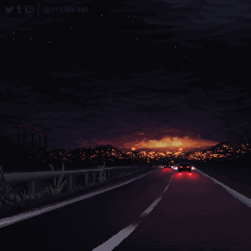 Safebooru - animated animated gif artist name black sky car clouds ...