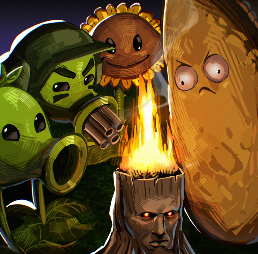 Safebooru - backlighting black eyes black sclera cheek tattoo closed ...