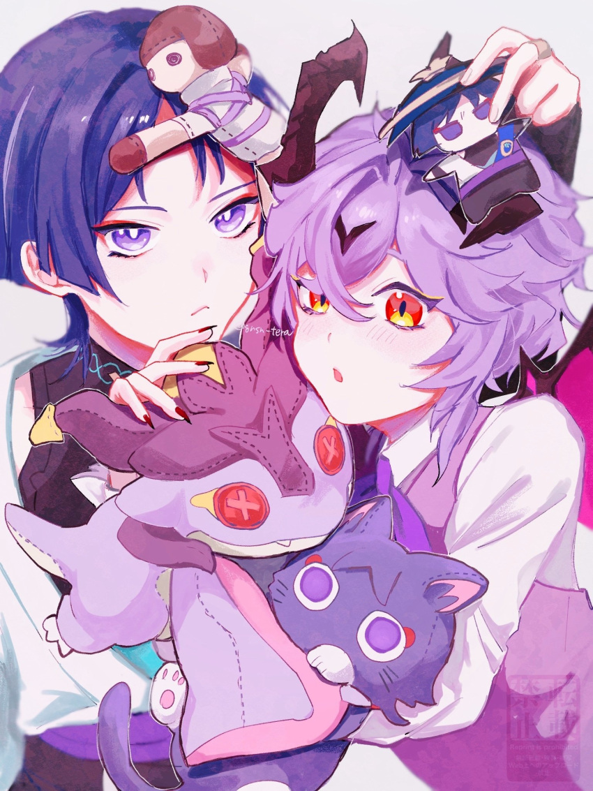 Safebooru - 2boys animalization black bodysuit black bridal gauntlets ...