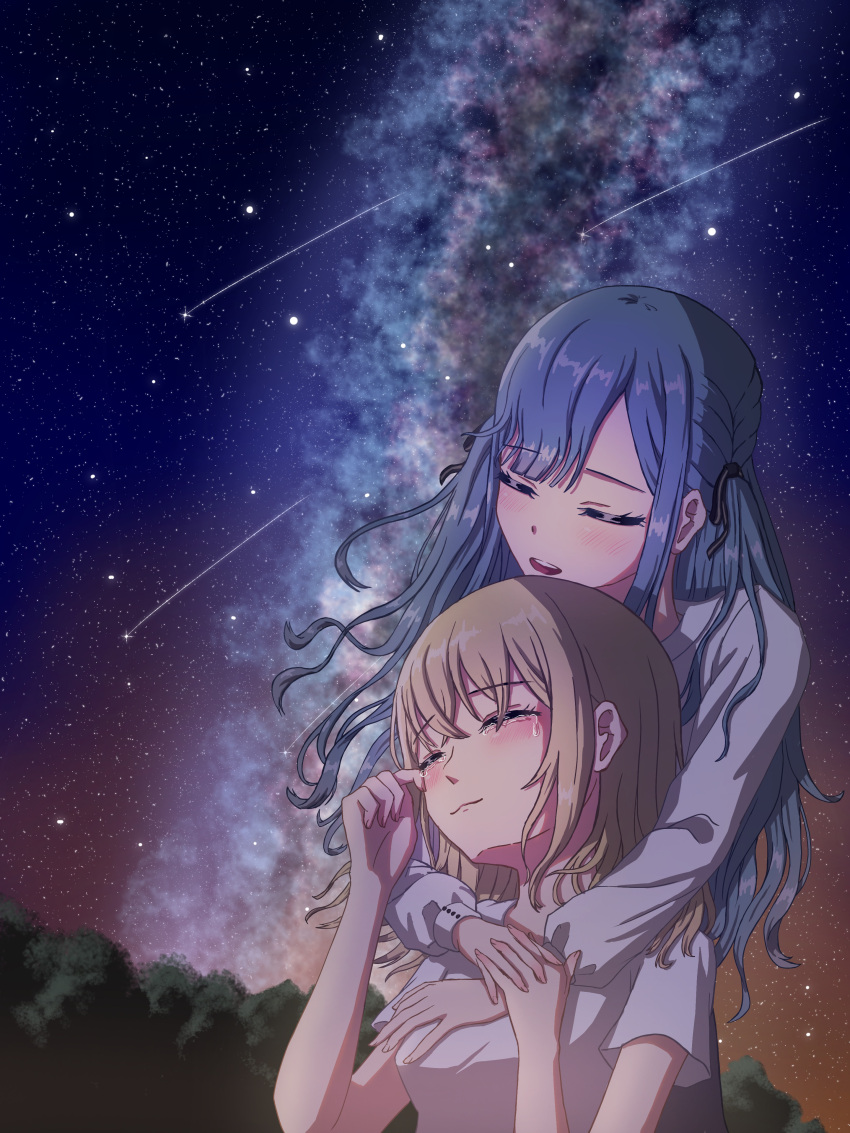 Safebooru - 2girls absurdres bang dream! bang dream! it's mygo!!!!! black ribbon blonde hair ...