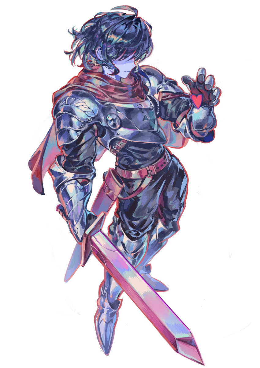 Safebooru - 1other armor belt blue hair blue skin cape colored skin ...