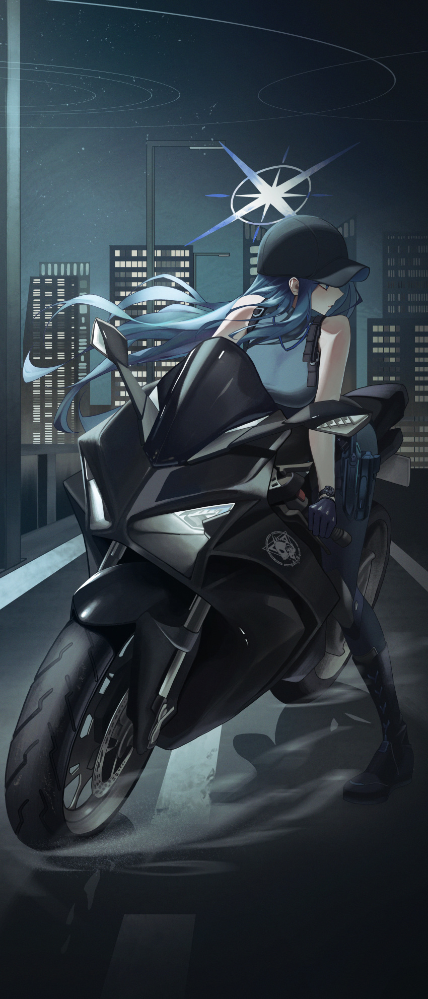 Safebooru - 4meart0112 absurdres baseball cap blue archive blue hair ...