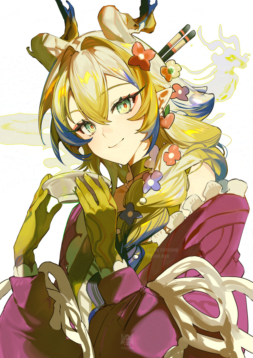 Safebooru 1girl Absurdres Arknights Colored Extremities Cup Dragon 6957
