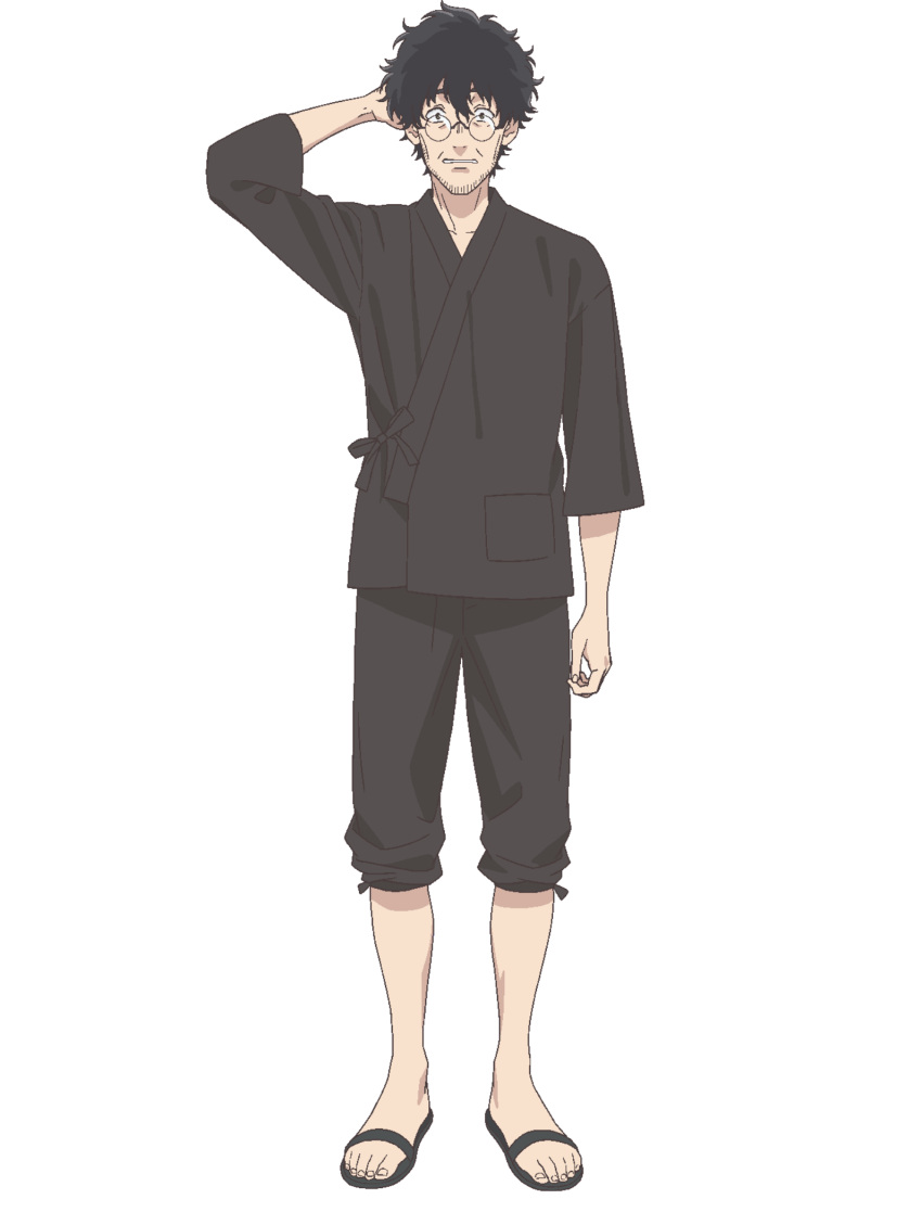 Safebooru - 1boy 2.5 jigen no ririsa anime coloring arm behind head arm ...
