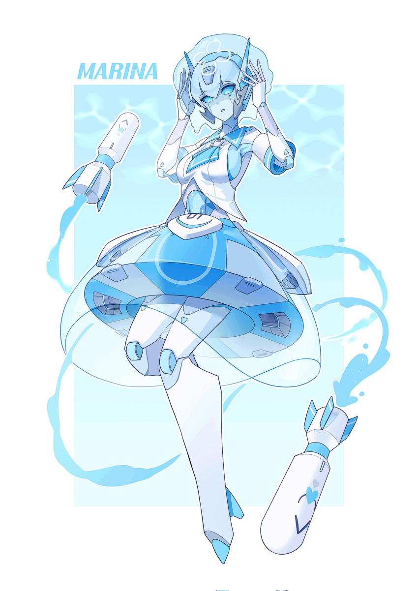 Safebooru - blue eyes breasts dress electrolysis 0 high heels highres ...