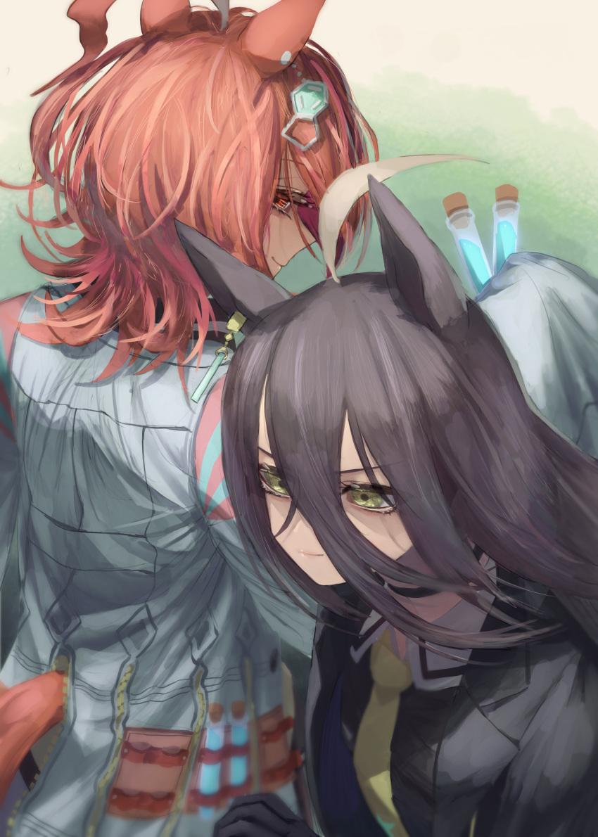 Safebooru - 2girls absurdres agnes tachyon (umamusume) ahoge animal ears black choker black ...