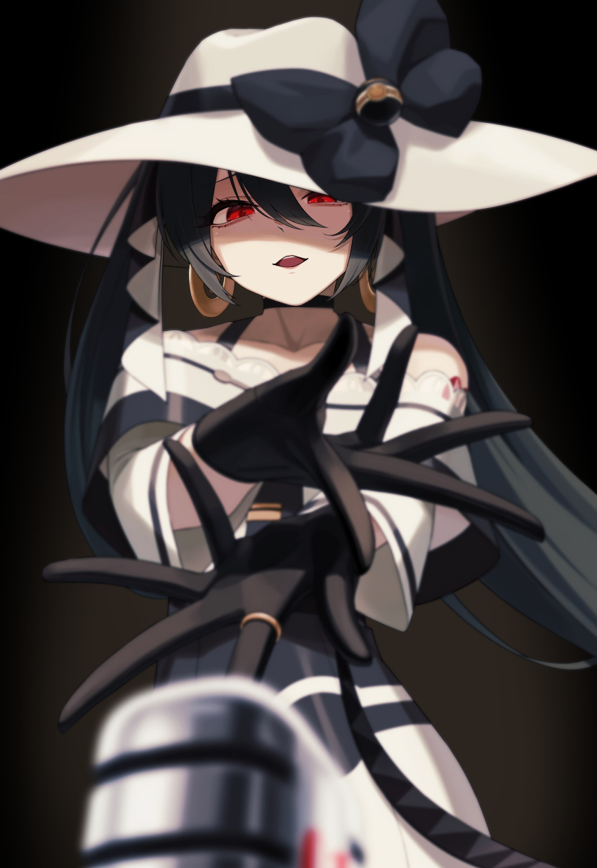 Safebooru - 1girl absurdres black bow black choker black gloves bow choker dark miku (project ...