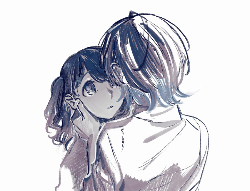 Safebooru - 2girls ahoge aqua hair asakura toru black hair brown hair ...