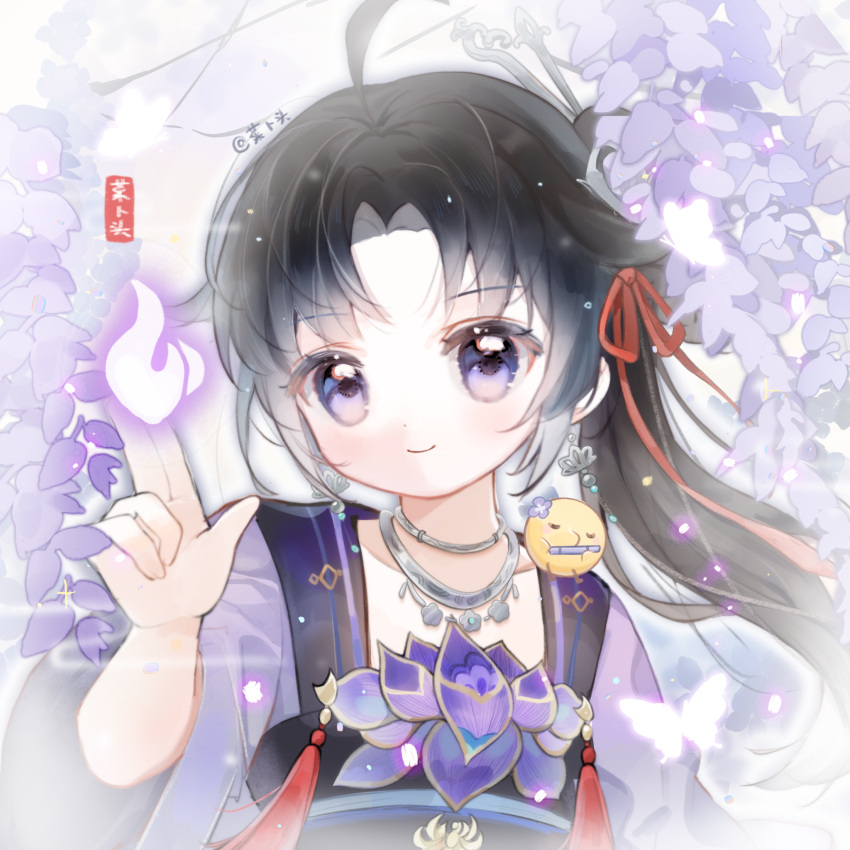 Safebooru - 1girl ahoge animal on shoulder baby animal baonu de ...