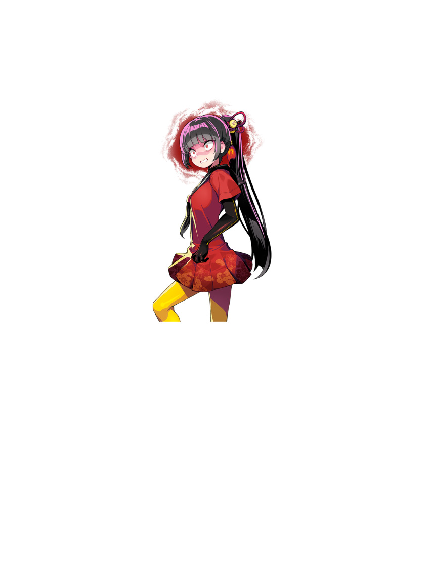 Safebooru - 1girl alicesoft angry aura black gloves black hair black ...