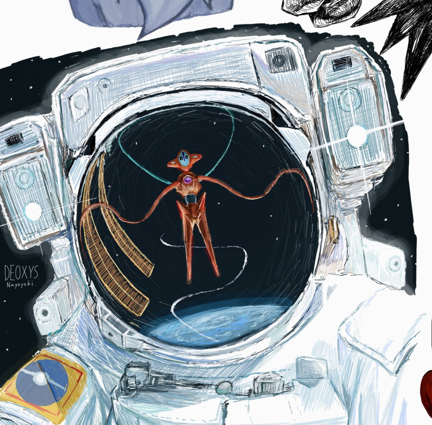 Safebooru - 1other astronaut colored skin commentary request deoxys ...