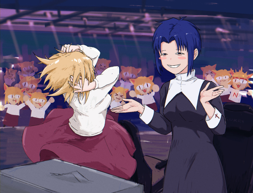 Safebooru - 6+girls angry animal ears anya's heh face (meme) arcueid ...