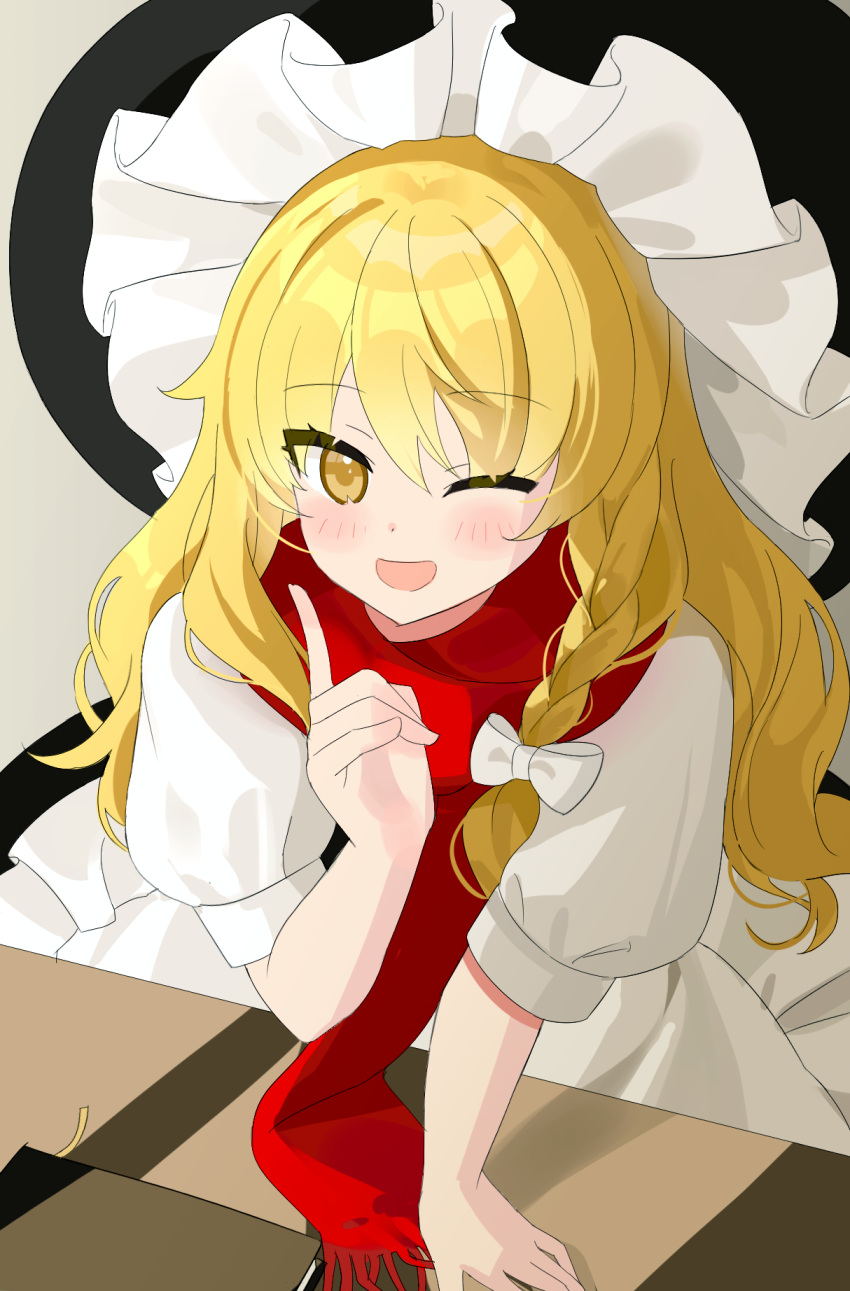 Safebooru - 1girl black hat blonde hair braid chimi (s2yuyukos2) hat ...