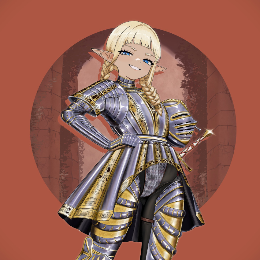 Safebooru - 1girl absurdres armor blonde hair blue eyes blunt bangs ...