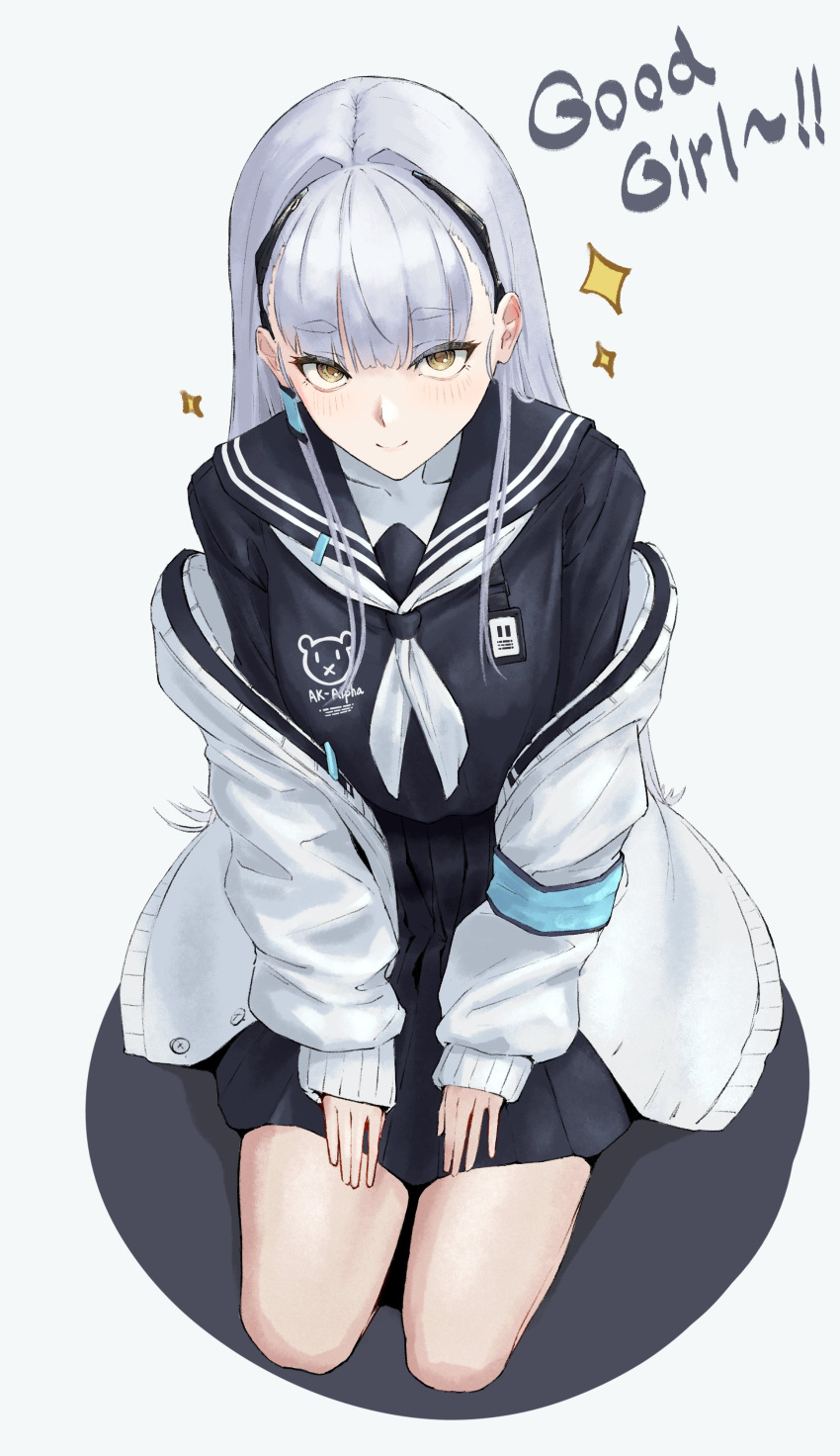 Safebooru - 1girl absurdres ak-alfa (girls' frontline) alternate costume armband black armband ...