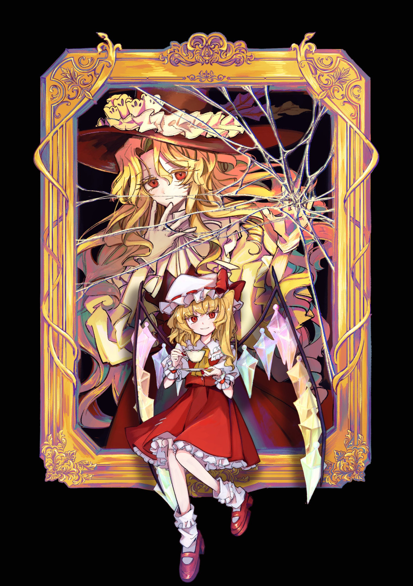 Safebooru - 2girls absurdres blonde hair brown dress closed mouth ...