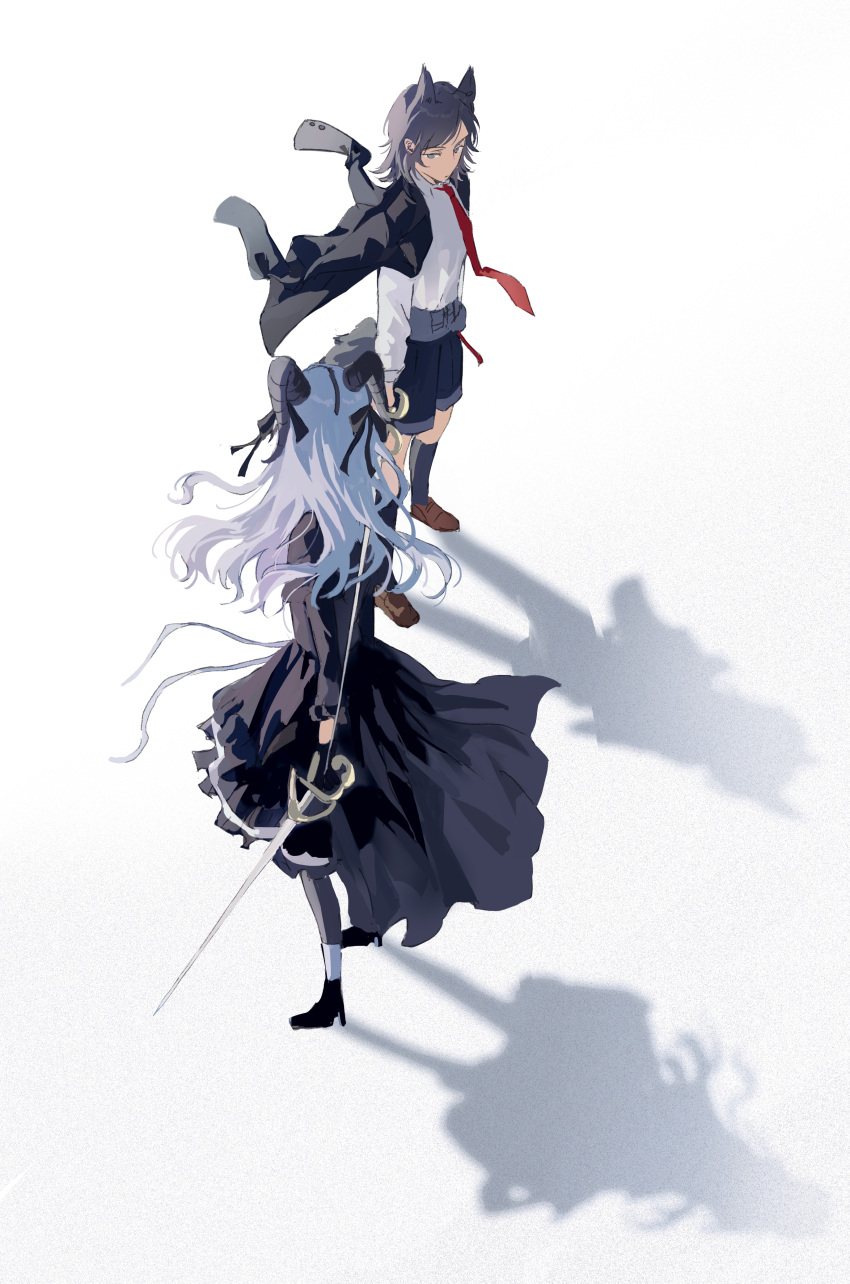 Safebooru - 2girls absurdres animal ears arknights bang dream! bang dream! it's mygo!!!!! black ...