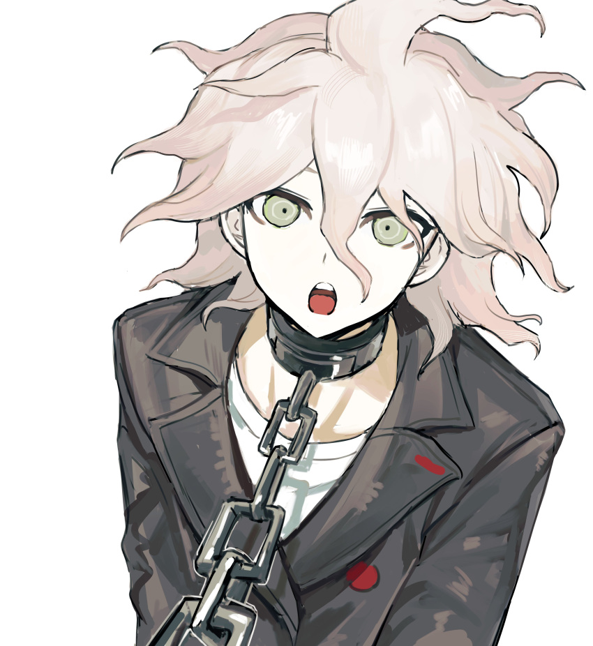 Safebooru - 1boy :o absurdres casssstle12 chain chain around neck ...