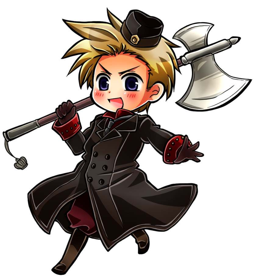 Safebooru - axe axis powers hetalia bad id blonde hair chibi coat ...
