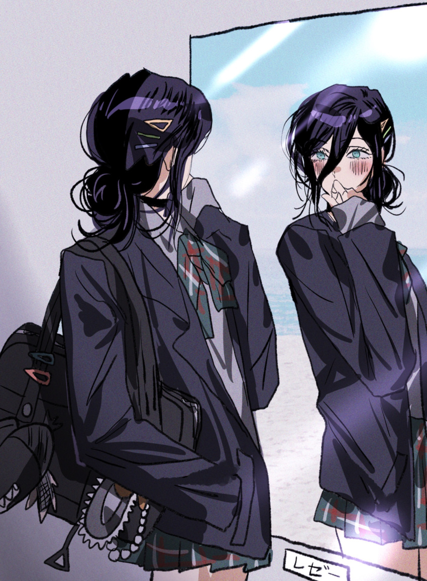 Safebooru - 1girl bag black jacket blazer blush busuttt chainsaw man ...