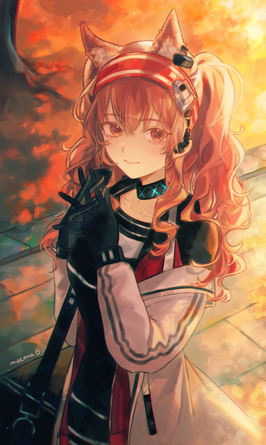 Safebooru - 1girl absurdres angelina (arknights) animal ear fluff ...