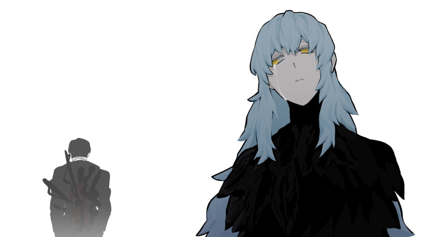 Safebooru - 1boy 1girl angela (project moon) bad end black feathers ...
