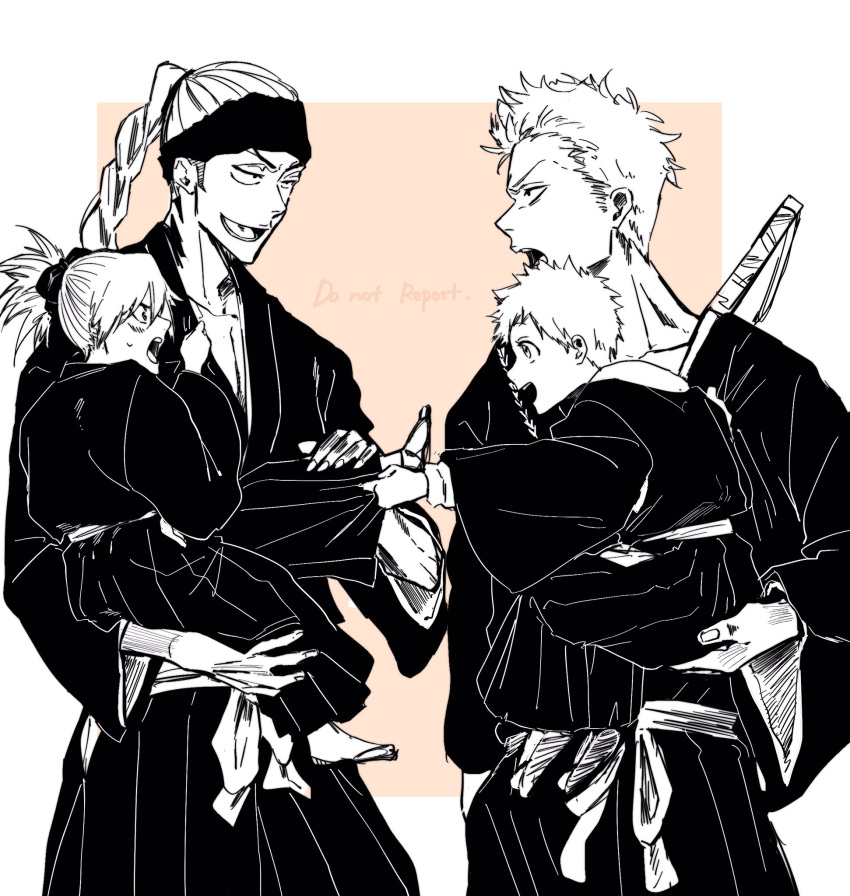 Safebooru - 1girl 3boys abarai ichika abarai renji aged up bleach ...