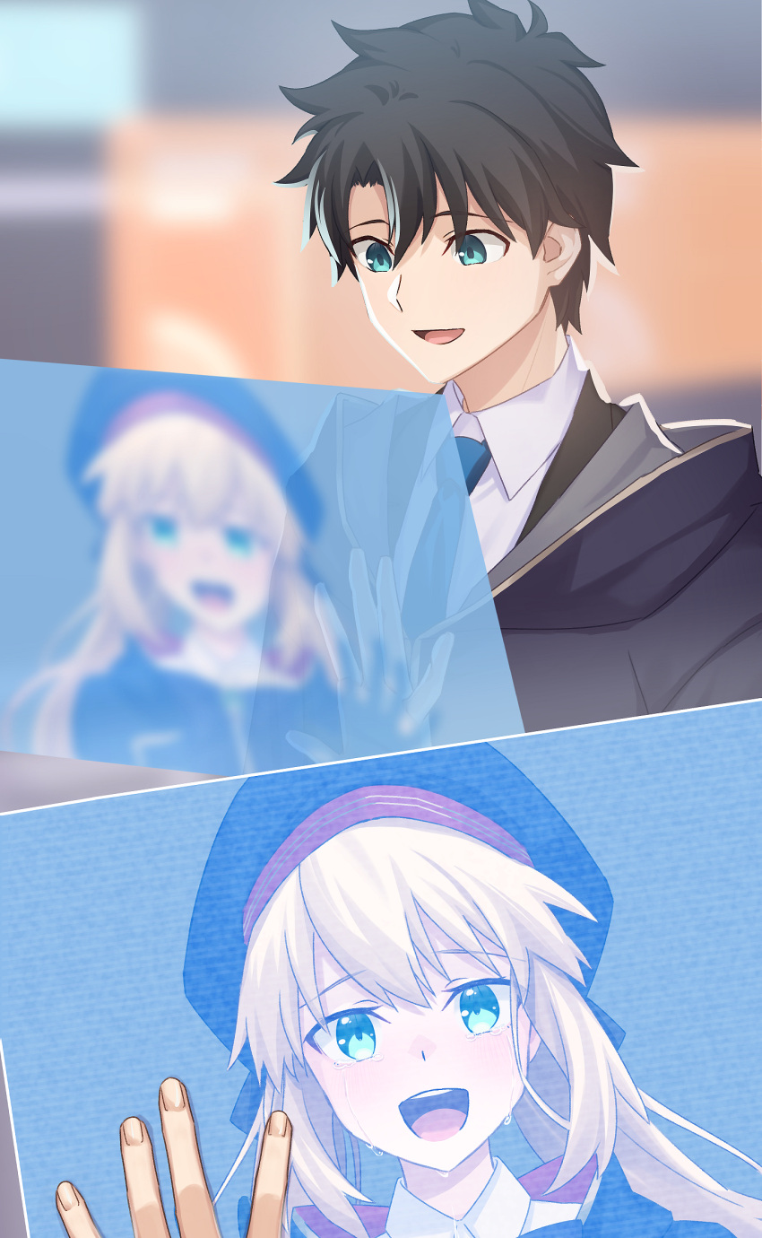 Safebooru - 1boy 1girl :d artoria caster (fate) artoria caster (second ...