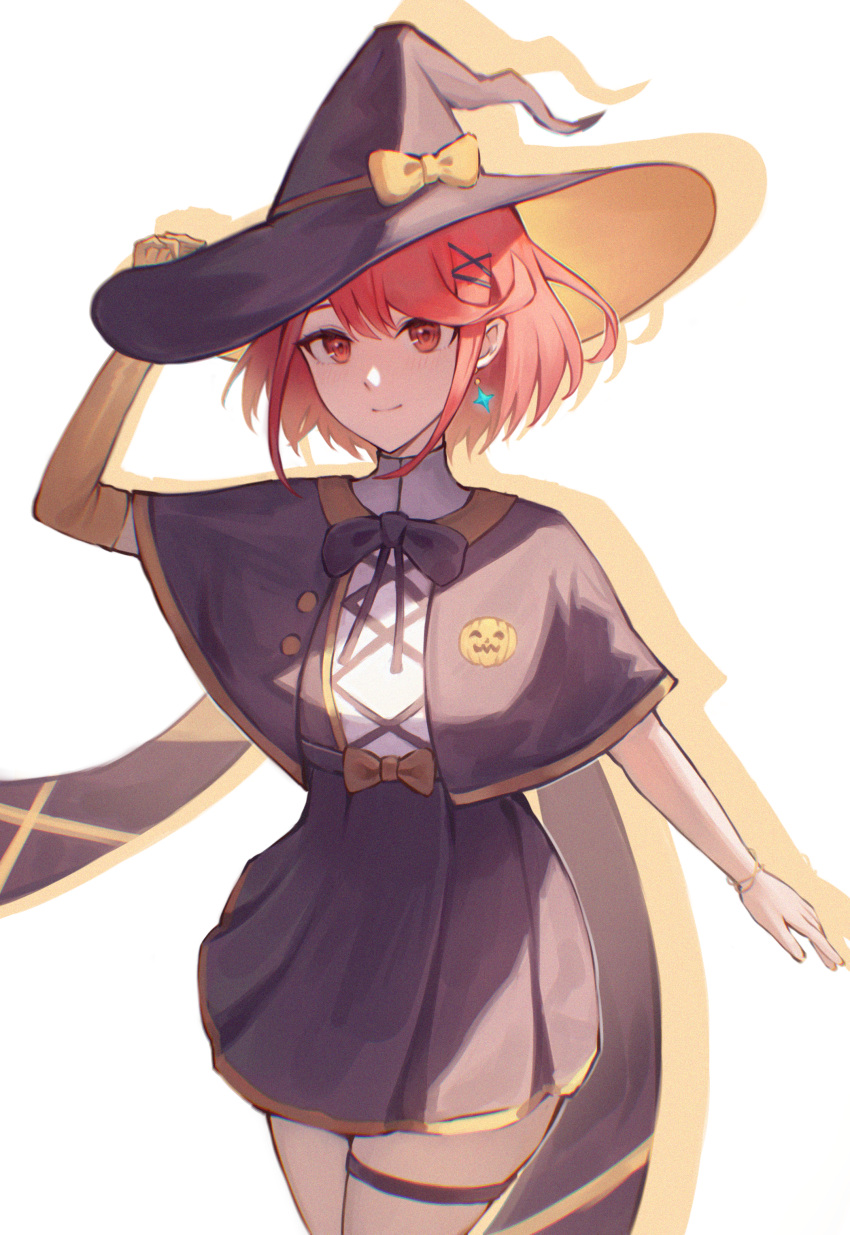 Safebooru - 1girl absurdres alternate costume black capelet black hat ...