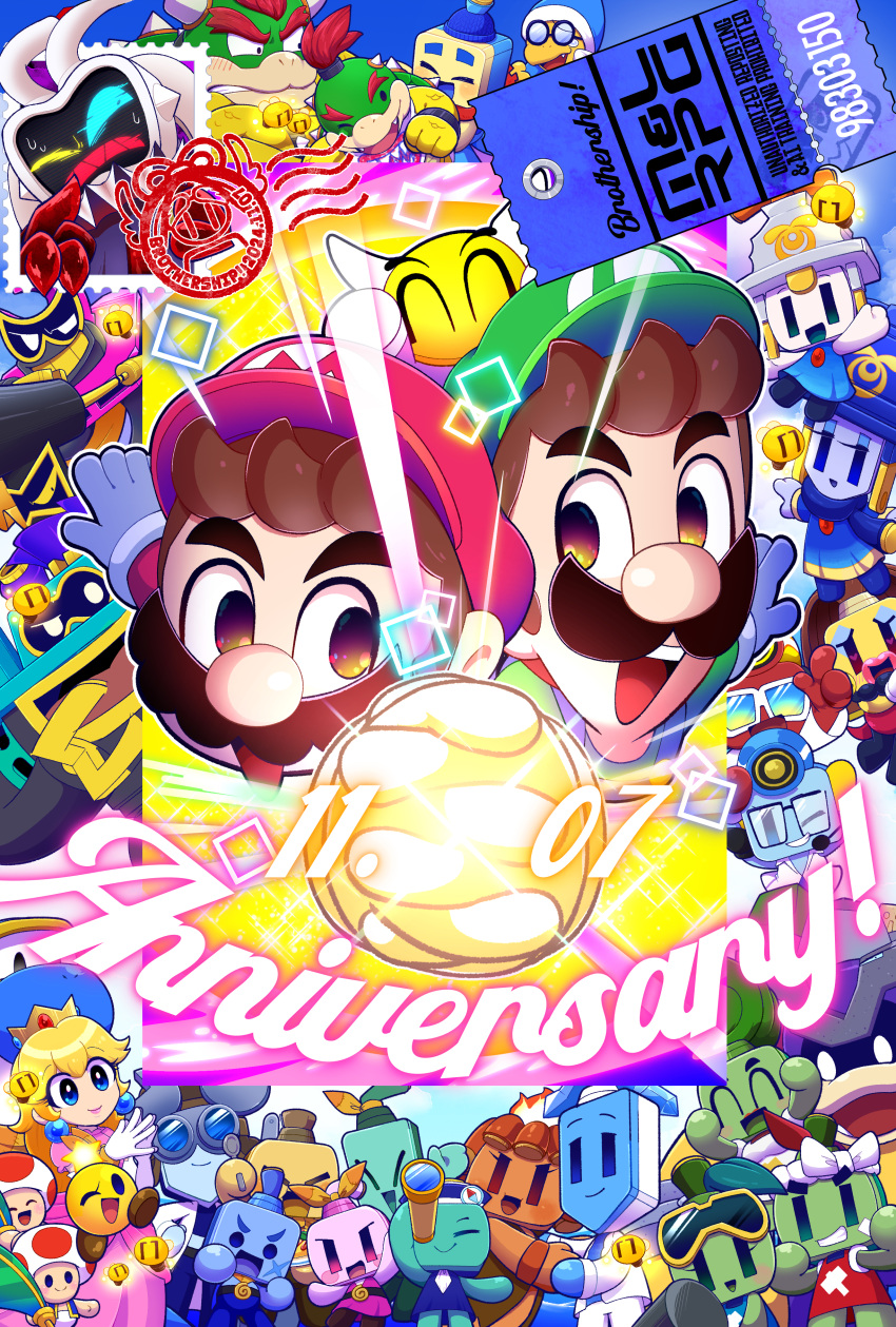 Safebooru - 6+boys 6+girls absurdres adaphne (mario) anniversary arc ...